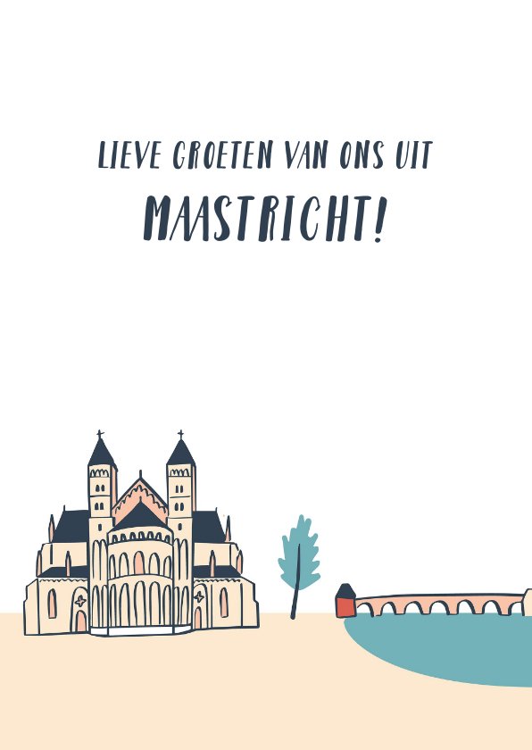 Groeten uit Maastricht gebouwen - Wenskaarten | Kaartje2go