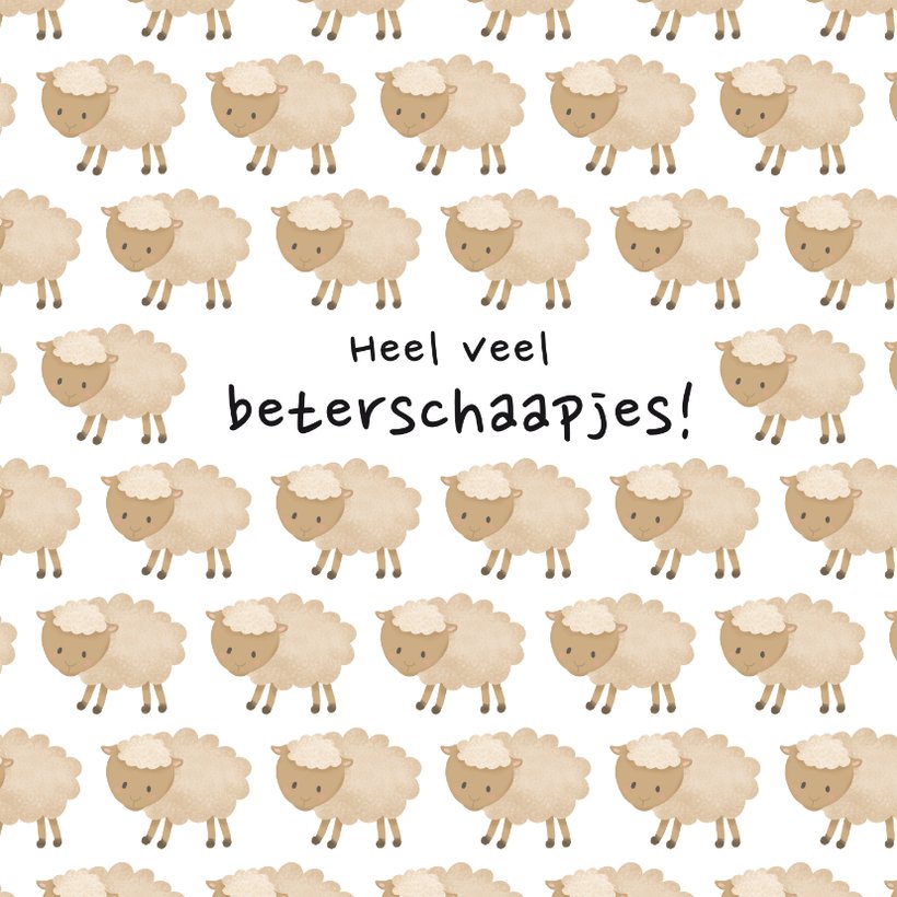 Heel veel beterschaapjes - Beterschapskaarten | Kaartje2go
