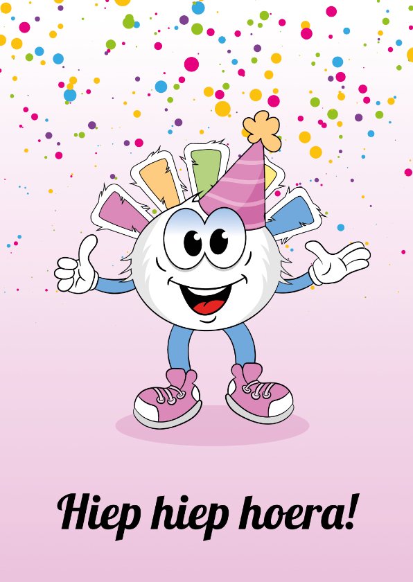 Hiep hiep hoera felicitatie verjaardagskaart | Kaartje2go