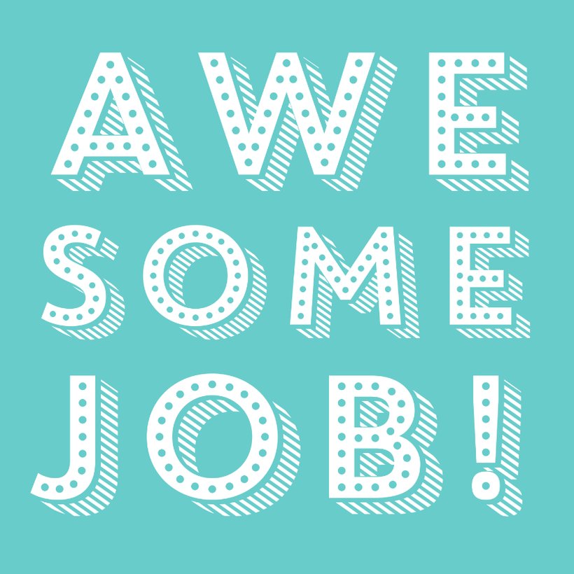 Hippe felicitatiekaart voor een job well done | Kaartje2go