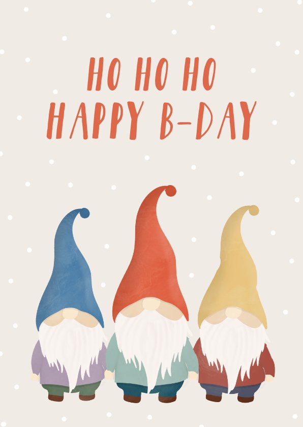 Ho ho ho happy birthday verjaardagskaart met | Kaartje2go