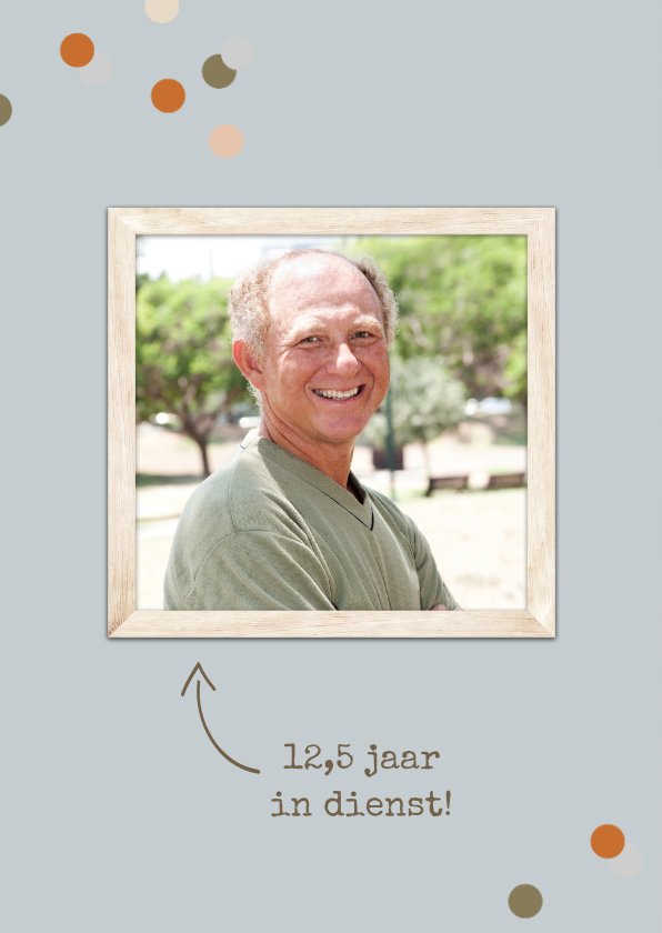 Jubileumkaart 12,5 jaar in dienst met boeken en | Kaartje2go