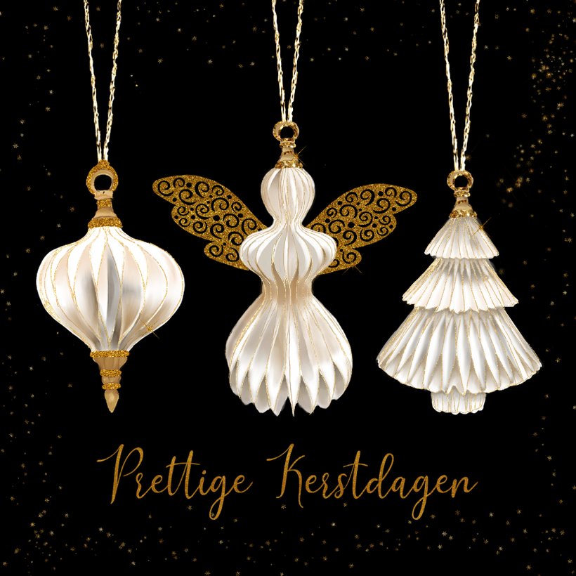 Kerst ornament papier wit - Kerstkaarten | Kaartje2go