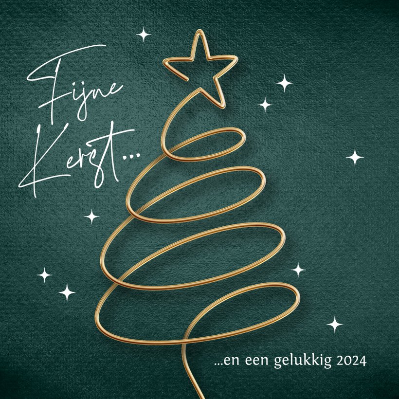 Kerstboom kerstkaart groene achtergrond | Kaartje2go