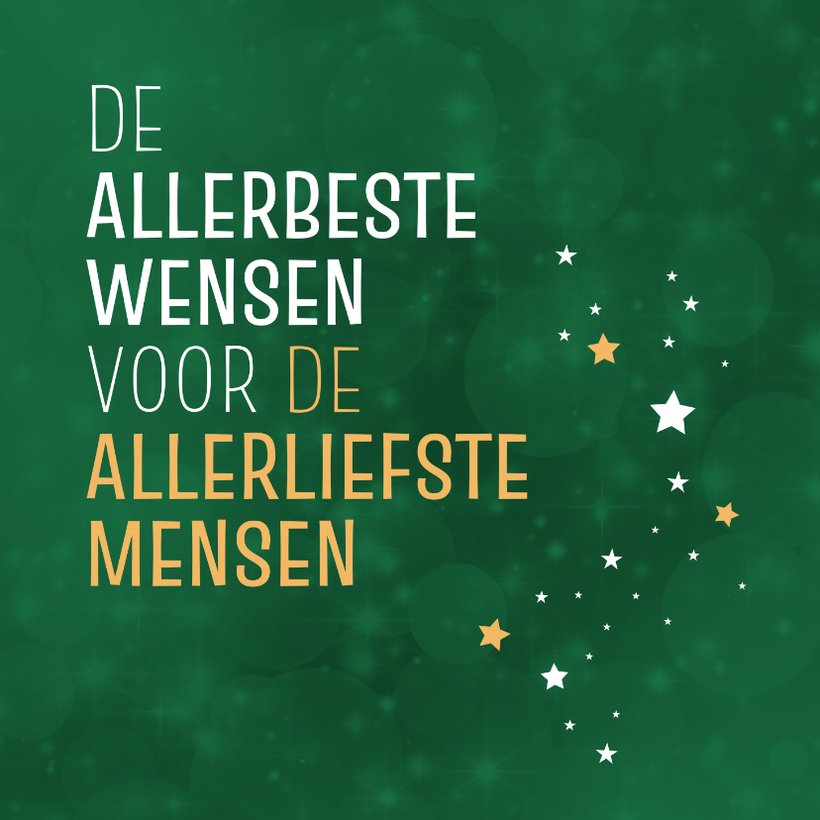 Kerstkaart de allerbeste wensen voor de | Kaartje2go