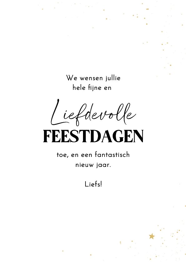 Kerstkaart fotocollage met gouden vlakken | Kaartje2go