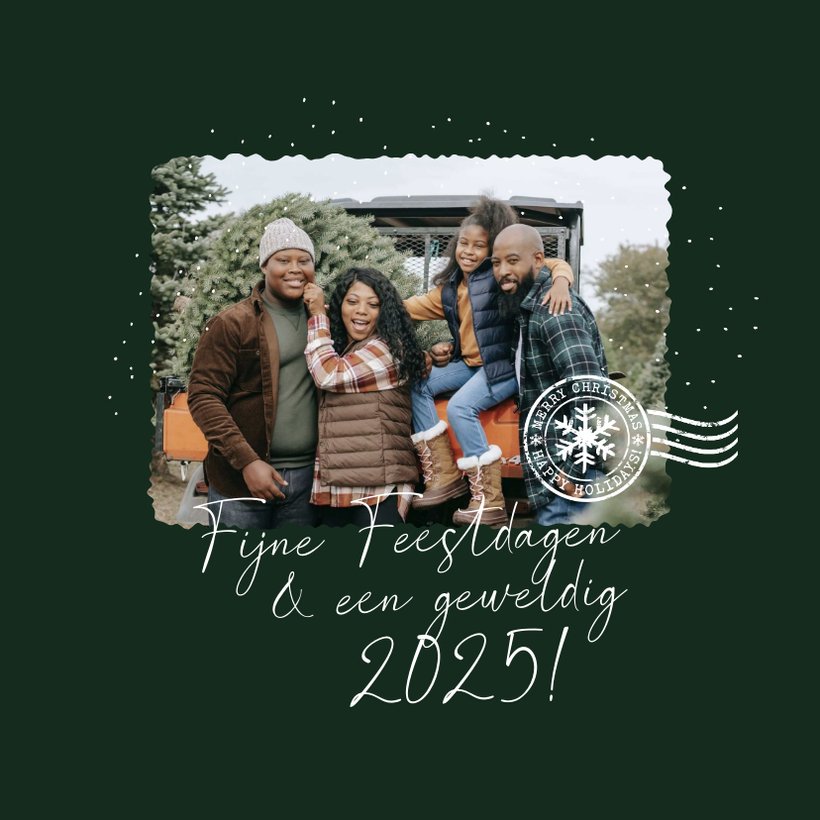 Kerstkaart fotokaart illustratie kerstboom | Kaartje2go