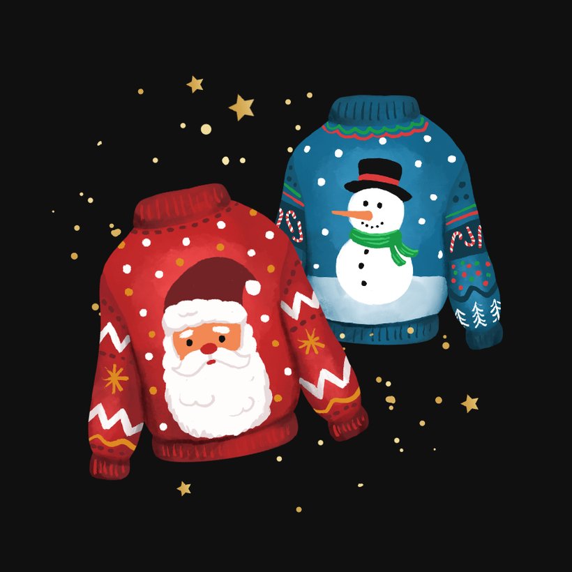 Kerstkaart foute kerst party uitnodiging | Kaartje2go