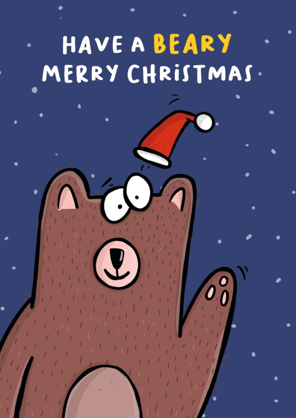Kerstkaart have a beary merry Christmas beer | Kaartje2go
