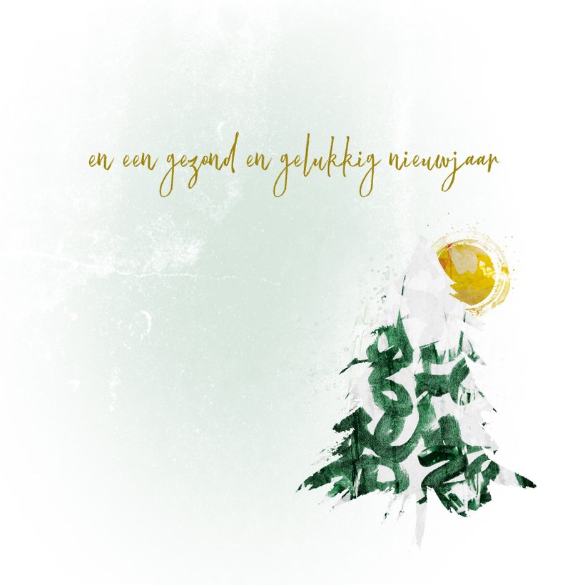 Kerstkaart kerstboom mixed media - Kerstkaarten | Kaartje2go