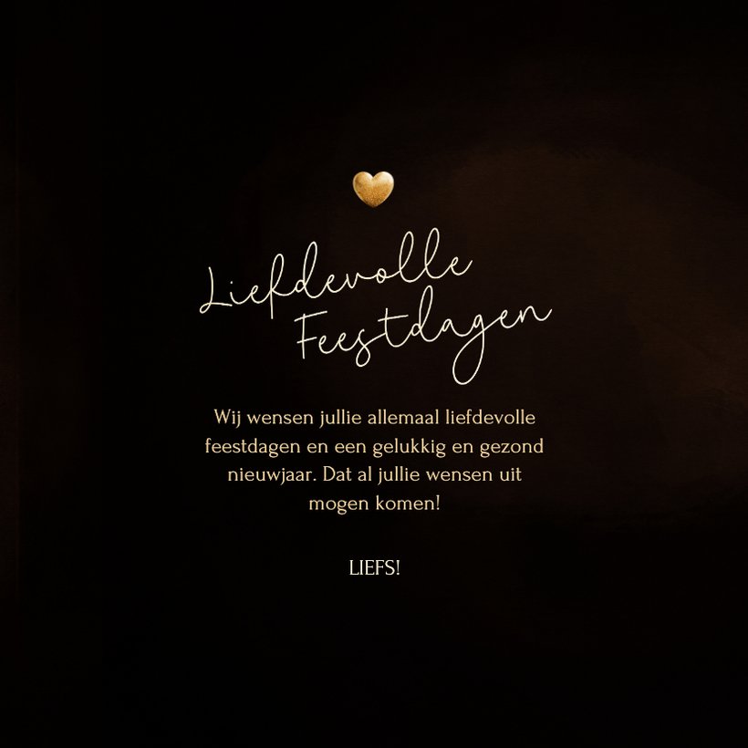 Kerstkaart liefdevolle kerst met gouden | Kaartje2go