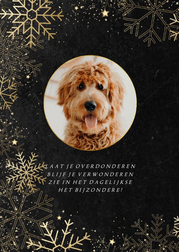 Kerstkaart merry christmas sneeuwvlokken | Kaartje2go