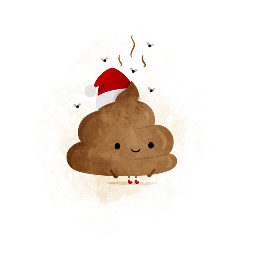 Kerstkaart merry SHITmas CRAPPY new year | Kaartje2go