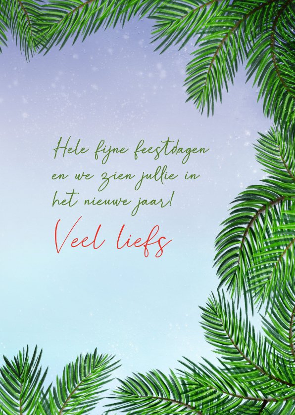 Kerstkaart met flesjes bier aan kersttakjes | Kaartje2go