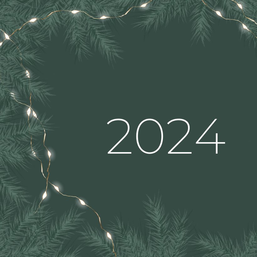 Kerstkaart met foto kersttakjes en lichtjes | Kaartje2go