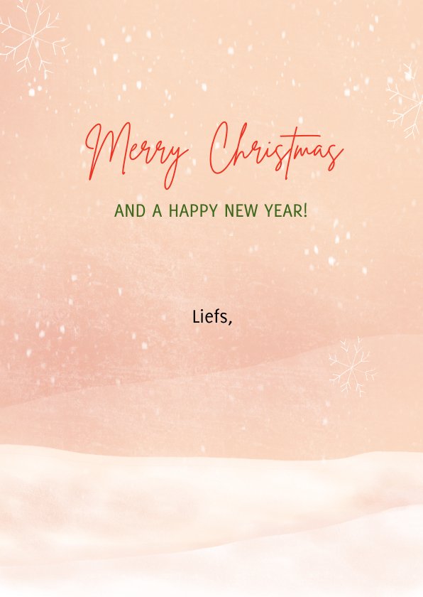 Kerstkaart met illustratie van vrouw met | Kaartje2go