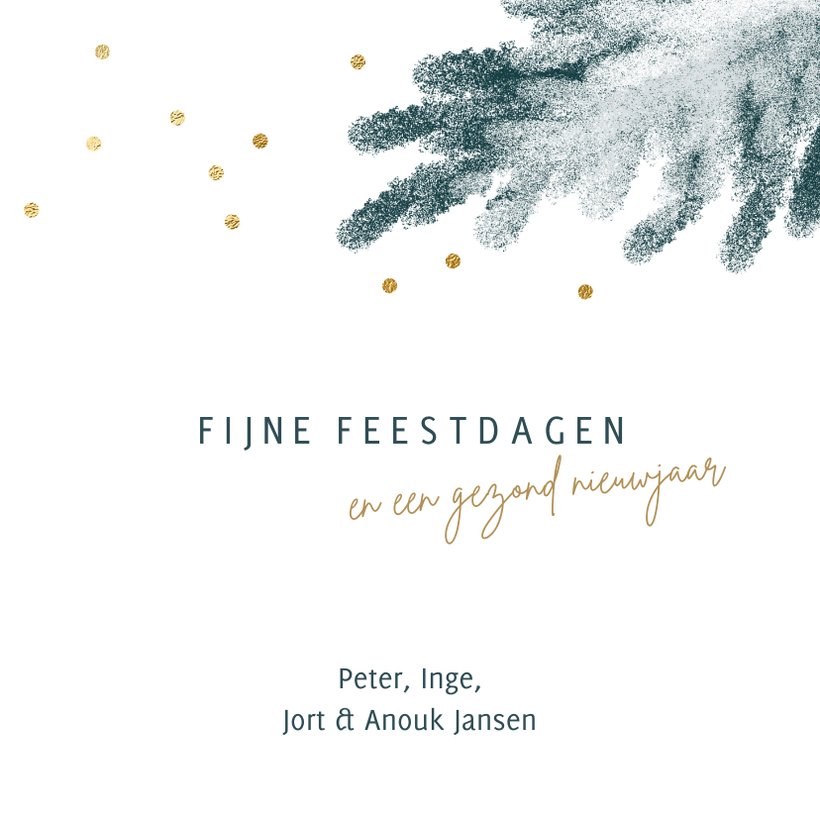 Kerstkaart sfeervolle krijt kersttakken | Kaartje2go