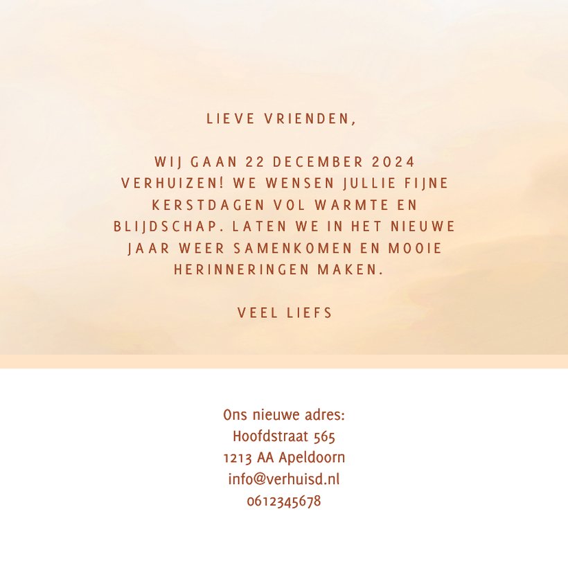 Kerstkaart verhuizen kerstboom gingerbread | Kaartje2go