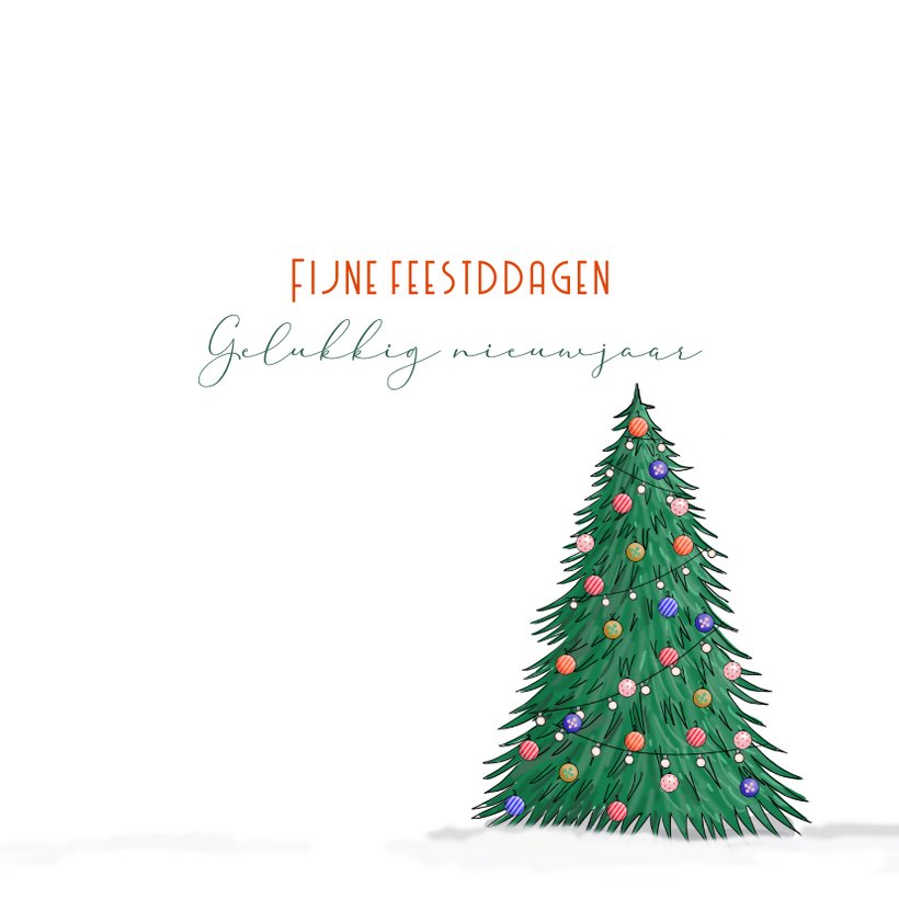 Kerstkaart vw busje rood met pakjes | Kaartje2go