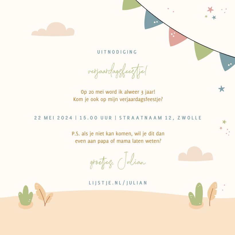 Kinderfeestje jungle met foto en feestende | Kaartje2go