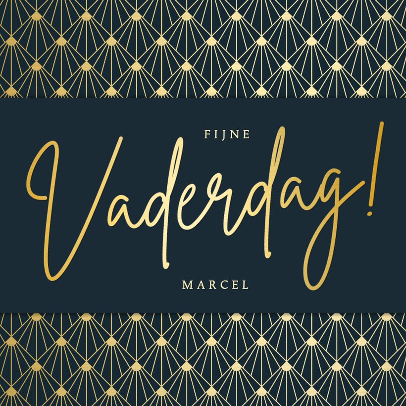 Klassieke fijne Vaderdag kaart met art-deco | Kaartje2go