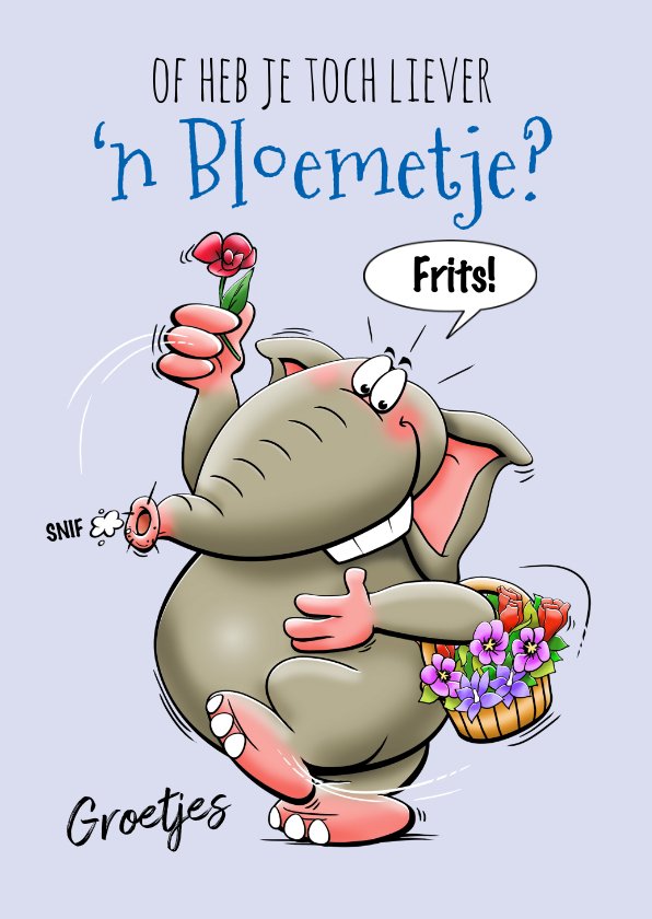 Leuke verjaardagskaart met olifant biertje en | Kaartje2go