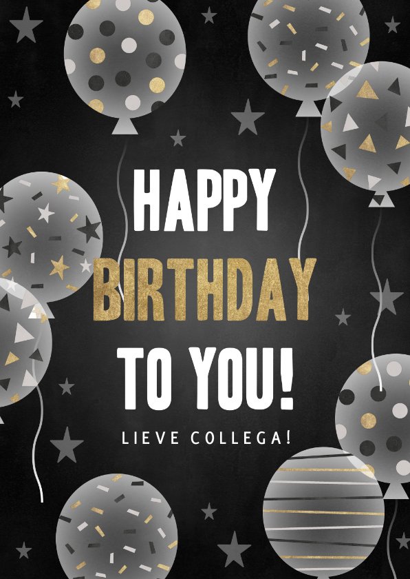 Leuke verjaardagskaart voor collega met | Kaartje2go