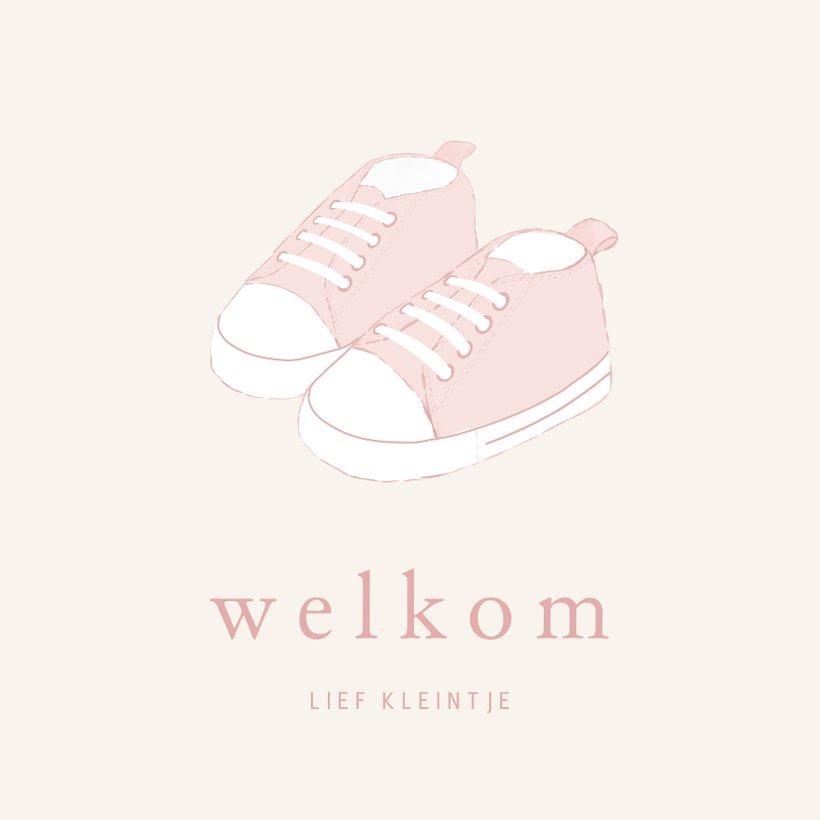 Lief felicitatiekaartje geboorte met roze | Kaartje2go