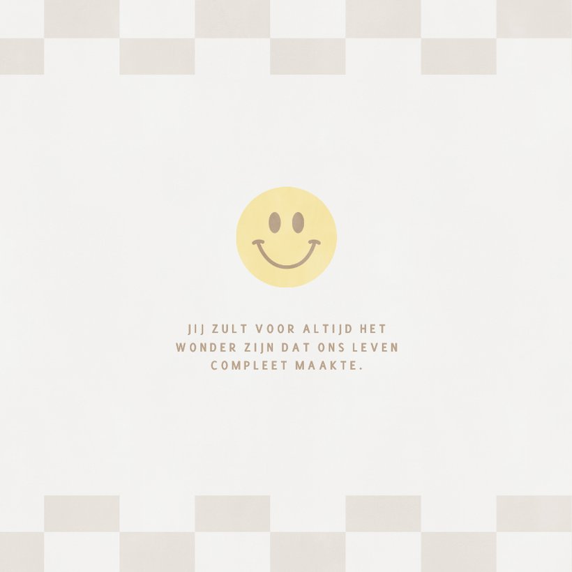 Lief minimalistisch geboortekaartje beige | Kaartje2go