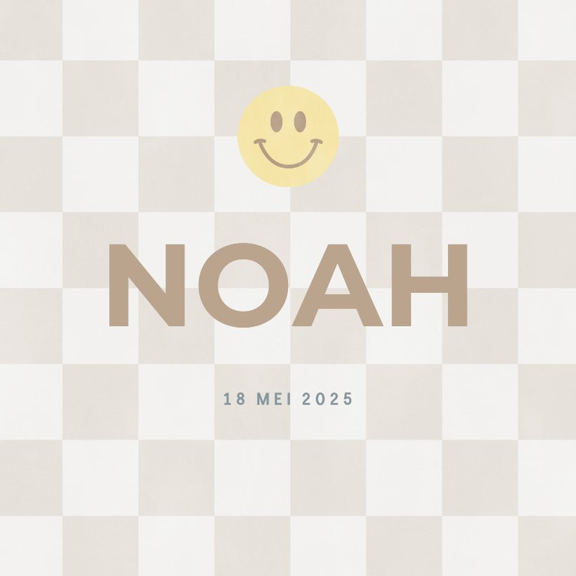 Lief minimalistisch geboortekaartje beige | Kaartje2go