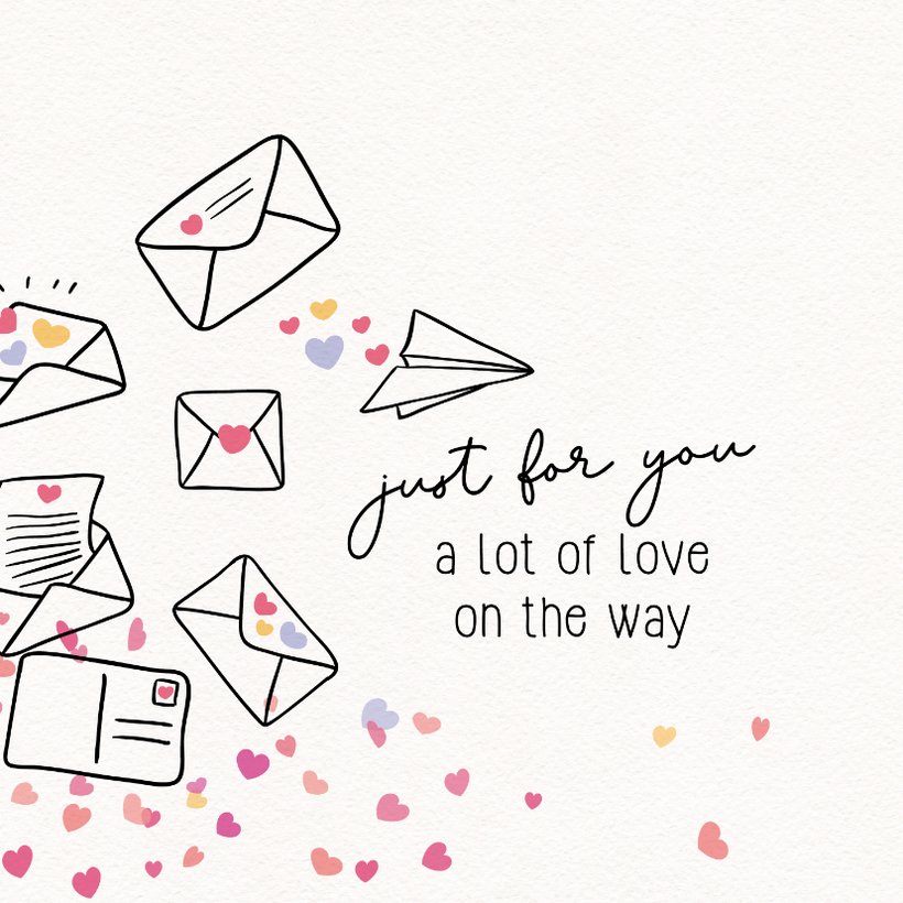 Liefde kaart'lot of love on the way | Kaartje2go