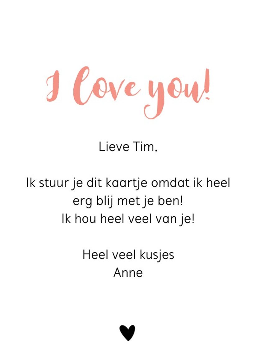 Liefdekaart- Ik lief jou - Wenskaarten | Kaartje2go