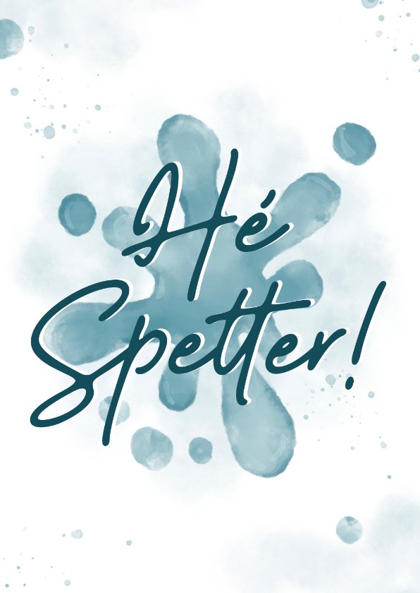 Liefdeskaart hé spetter! met water | Kaartje2go