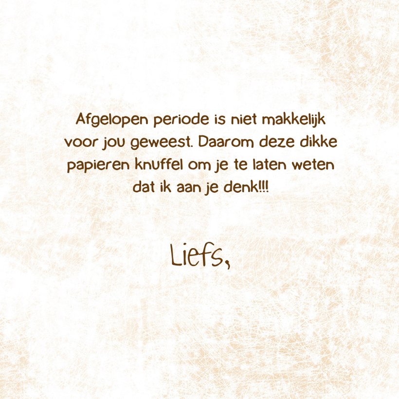 Liefdevolle wenskaart met een dikke papieren | Kaartje2go