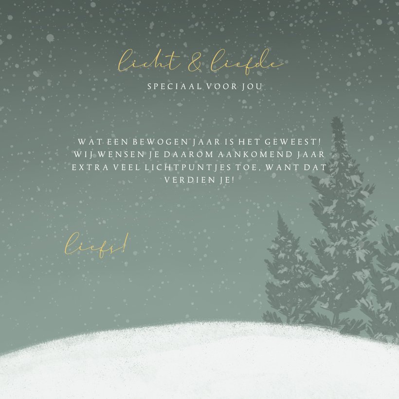 Lieve kerstkaart met illustratie haas en muis | Kaartje2go