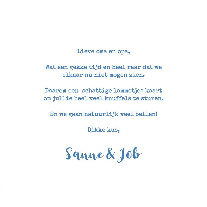 Lieve Knuffels Lammetjes- Lente | Kaartje2go