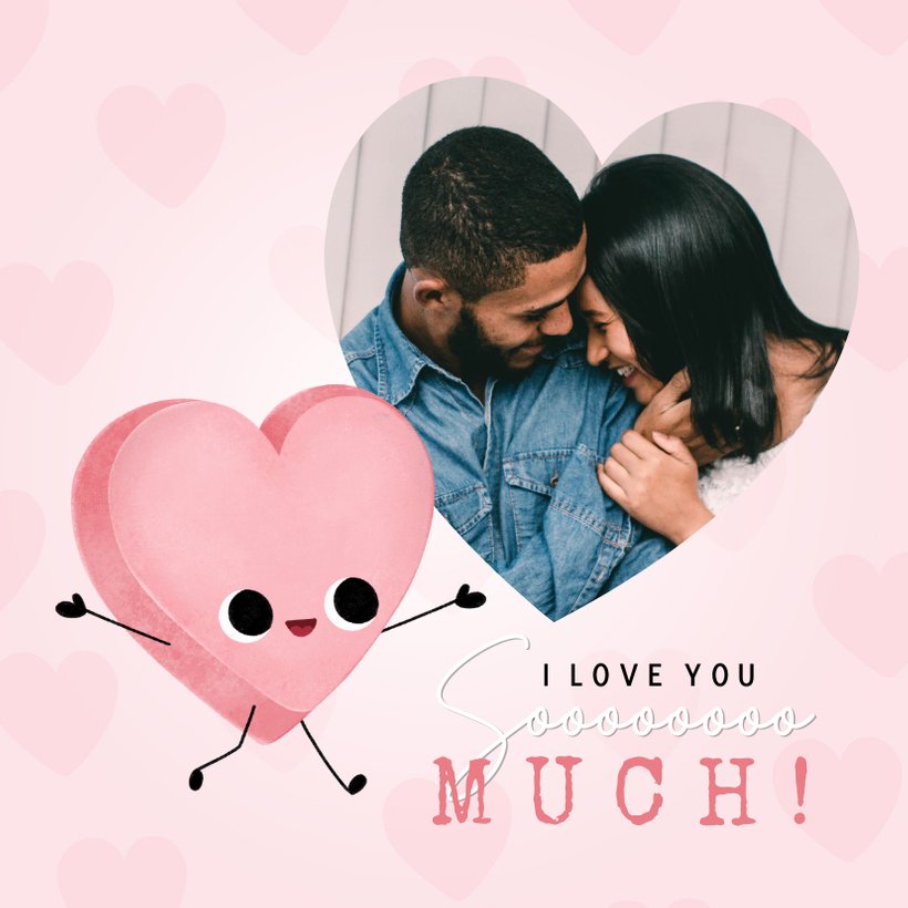 Lieve liefdekaart met snoephartje You're soooo | Kaartje2go