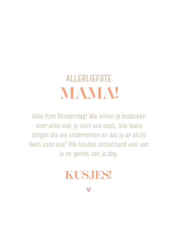 Lieve moederdagkaart met bloemen en hartjes | Kaartje2go