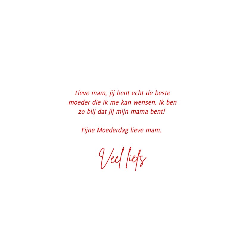 Lieve moederdagkaart met groot hart liefste | Kaartje2go