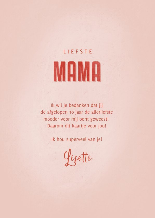 Make-A-Wish kaart de liefste mama | Kaartje2go
