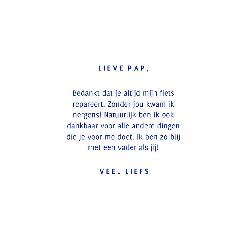 Minimalistische vaderdagkaart met fietsje | Kaartje2go