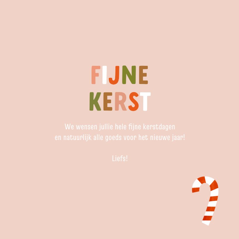 Modern kerstkaartje met vrolijk patroon fijne | Kaartje2go