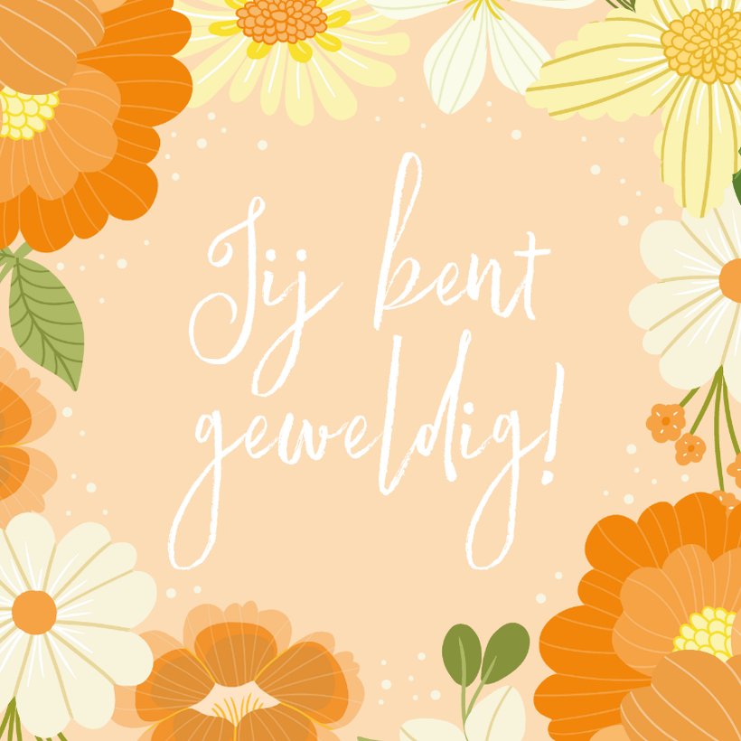 Modern wenskaartje jij bent geweldig | Kaartje2go