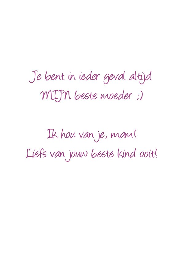 Moederdag trofee beste moeder ooit ter wereld | Kaartje2go