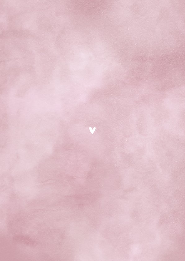 Mooie fotokaart valentijn met roze waterverf en | Kaartje2go