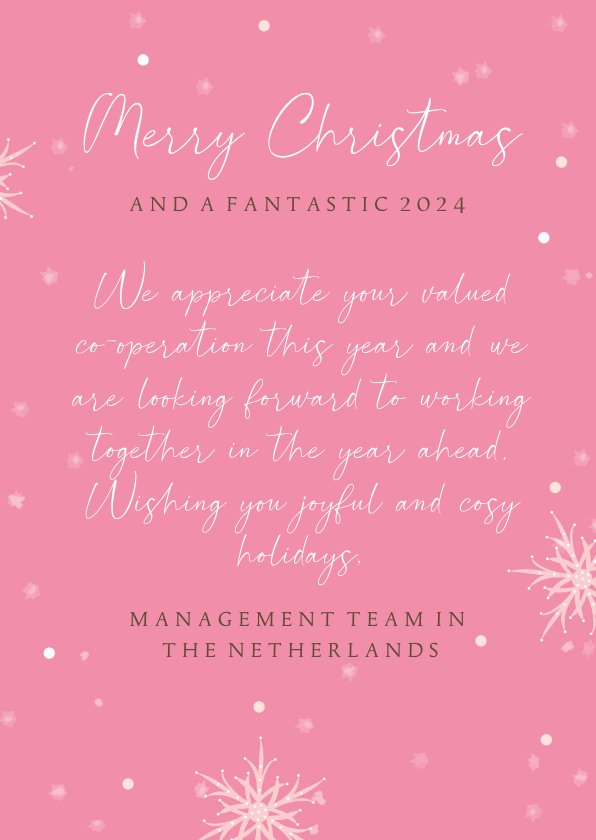 Mooie zakelijke kerstkaart met kaars tekst in | Kaartje2go