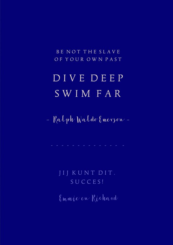 Motiverende kaart met zee-illustratie en quote | Kaartje2go