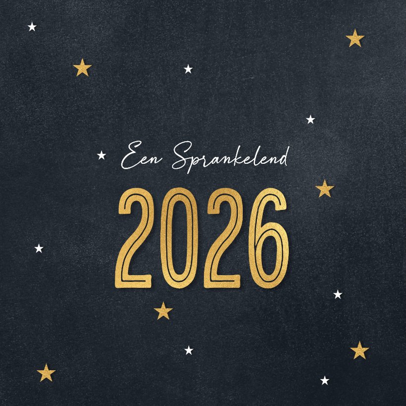 Nieuwjaars kaart 2026 wensen | Kaartje2go