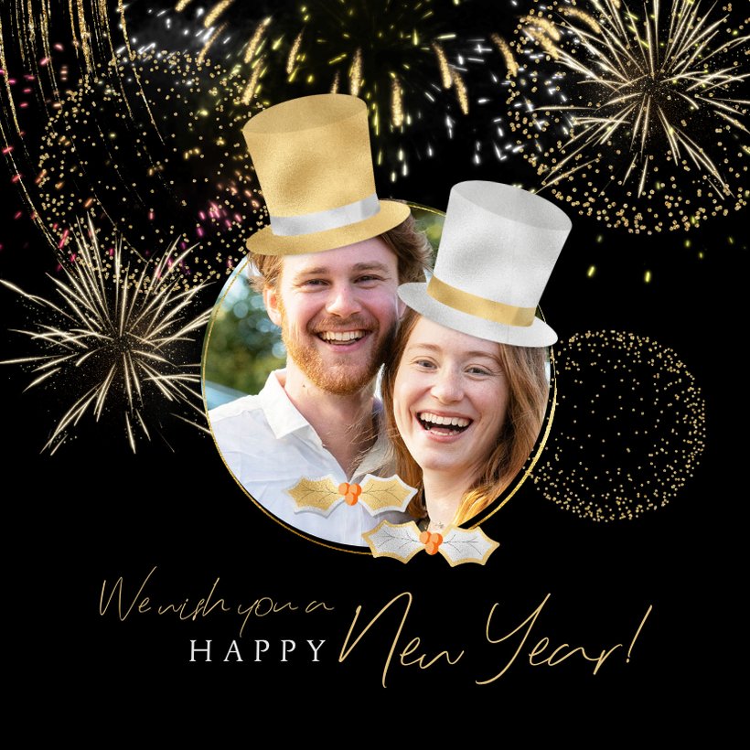 Nieuwjaarskaart humor vrolijk verkleedfeest | Kaartje2go