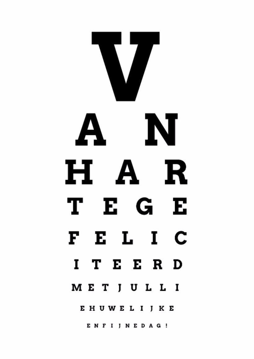 Ogentest huwelijk-isf - Felicitatiekaarten | Kaartje2go